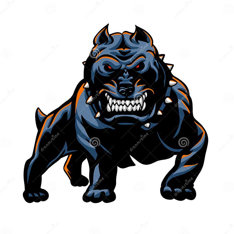 Devil Dog Vector Illustration Stock Vector - Illustration of drawing ...