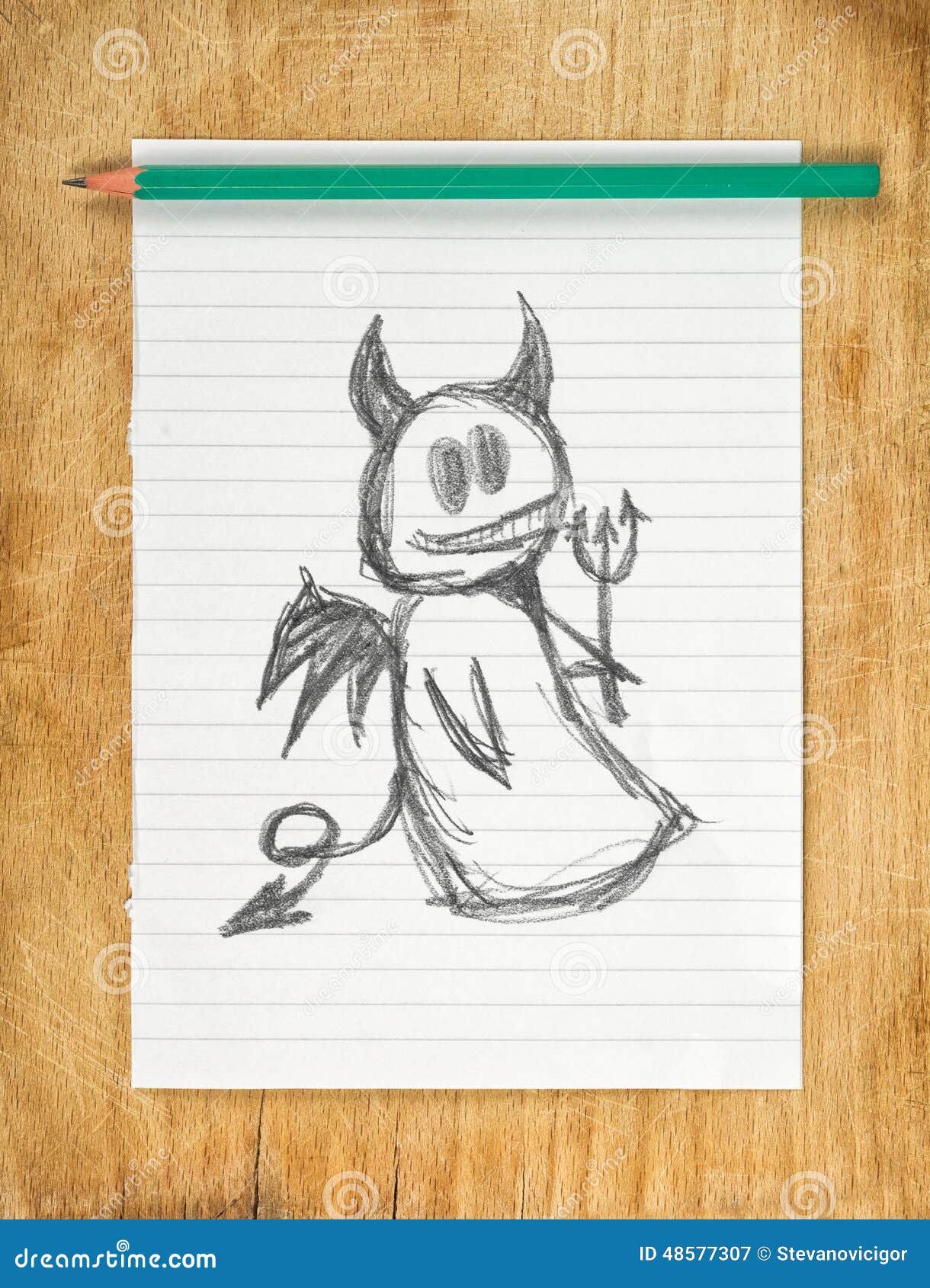 Devil Doodle stock image. Image of temptation, confusion - 48577307