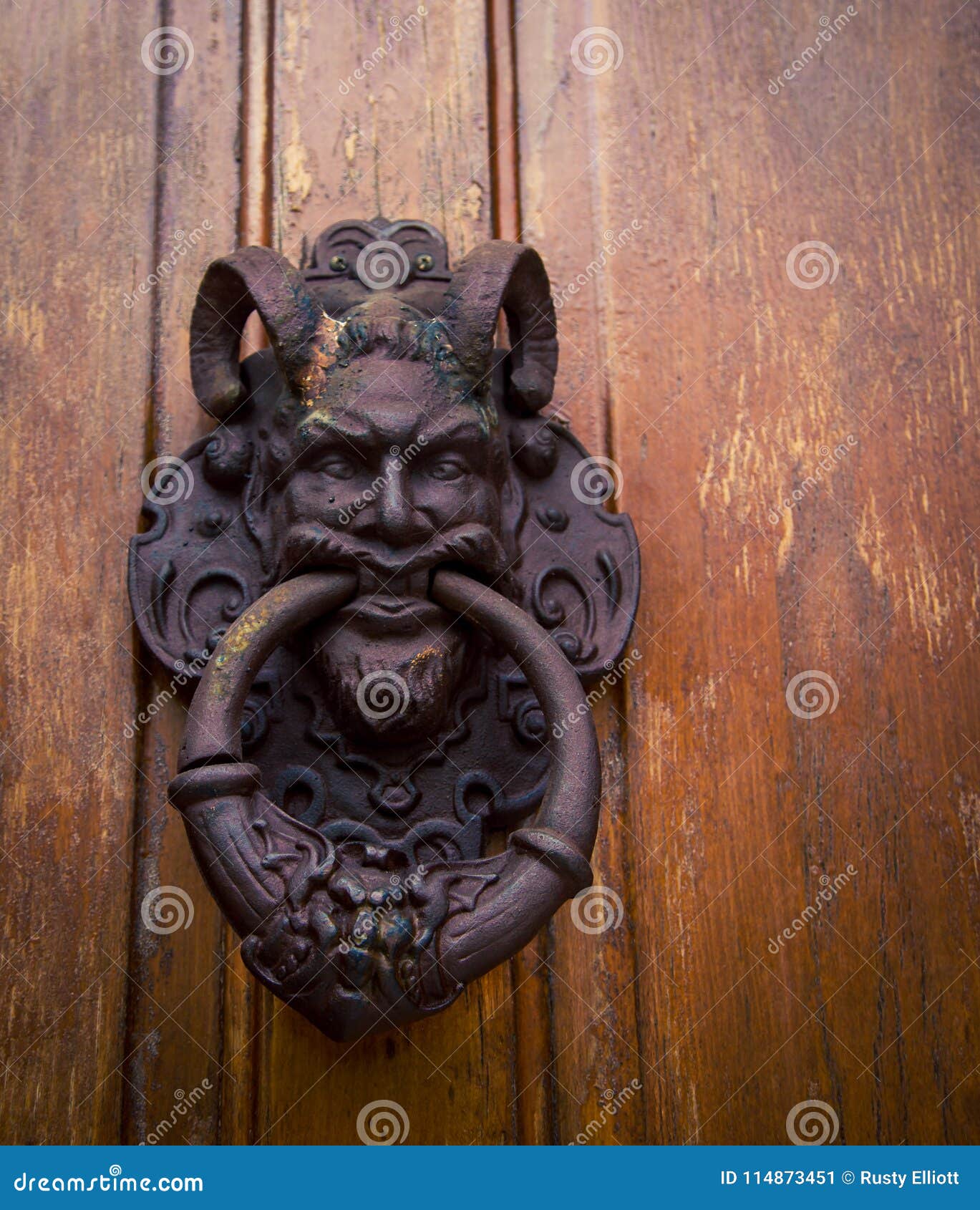 Devil Door Knocker in New Orleans Stock Image - Image of louisiana ...