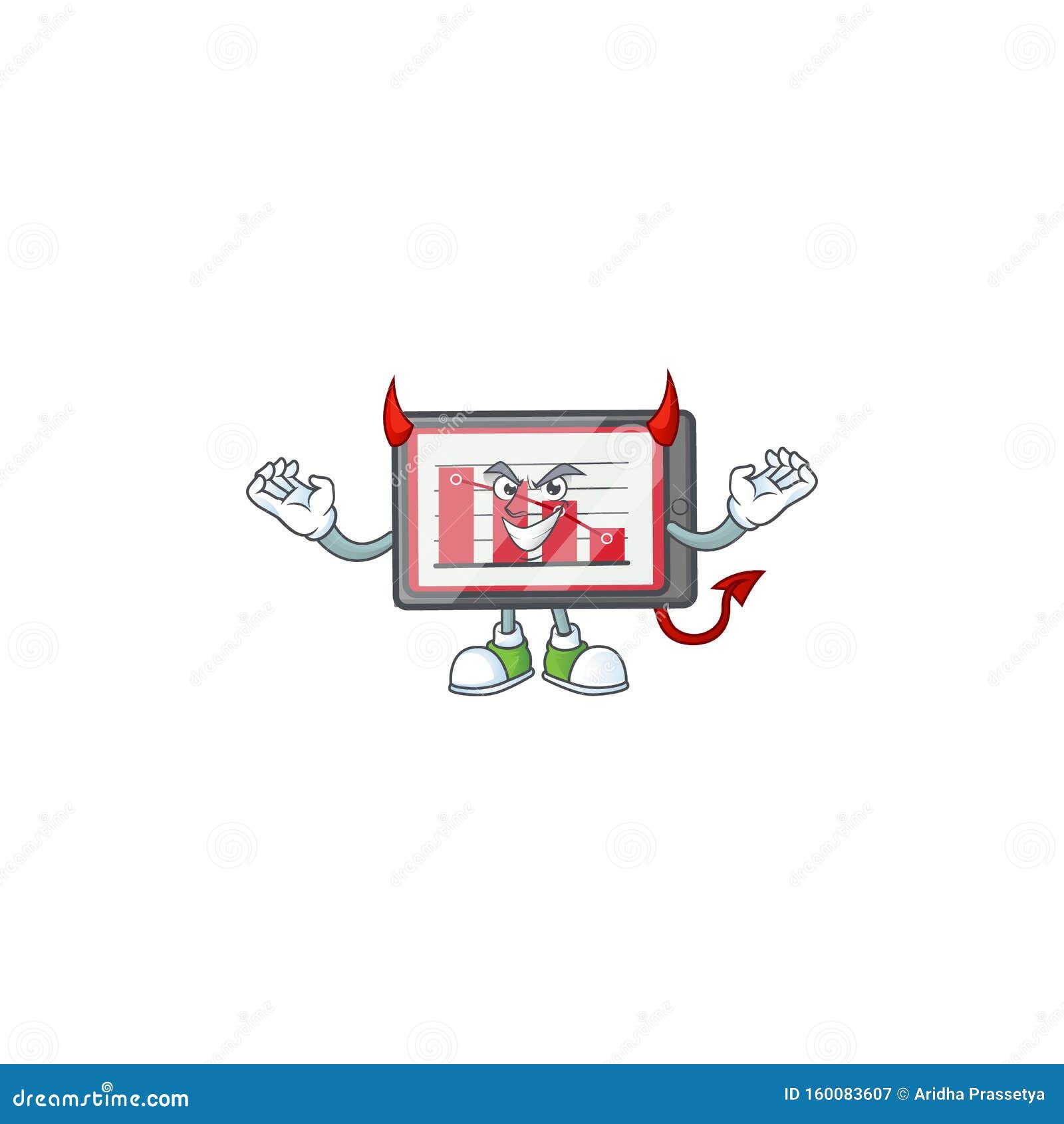 Devil Down Chart Horizontal Table for Report. Stock Vector ...