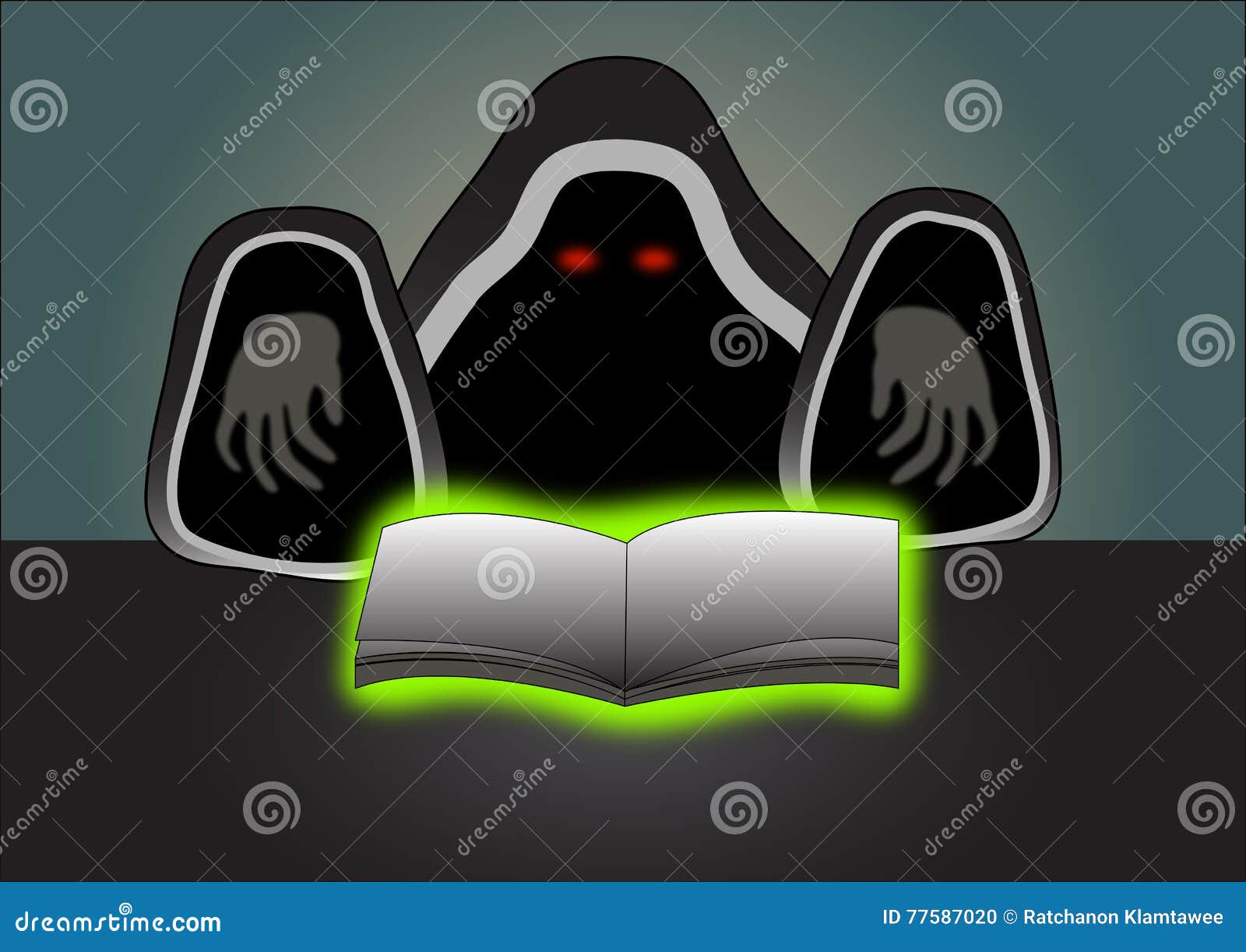 Devil Dressed in a Black Cape. Stock Illustration - Illustration of ...