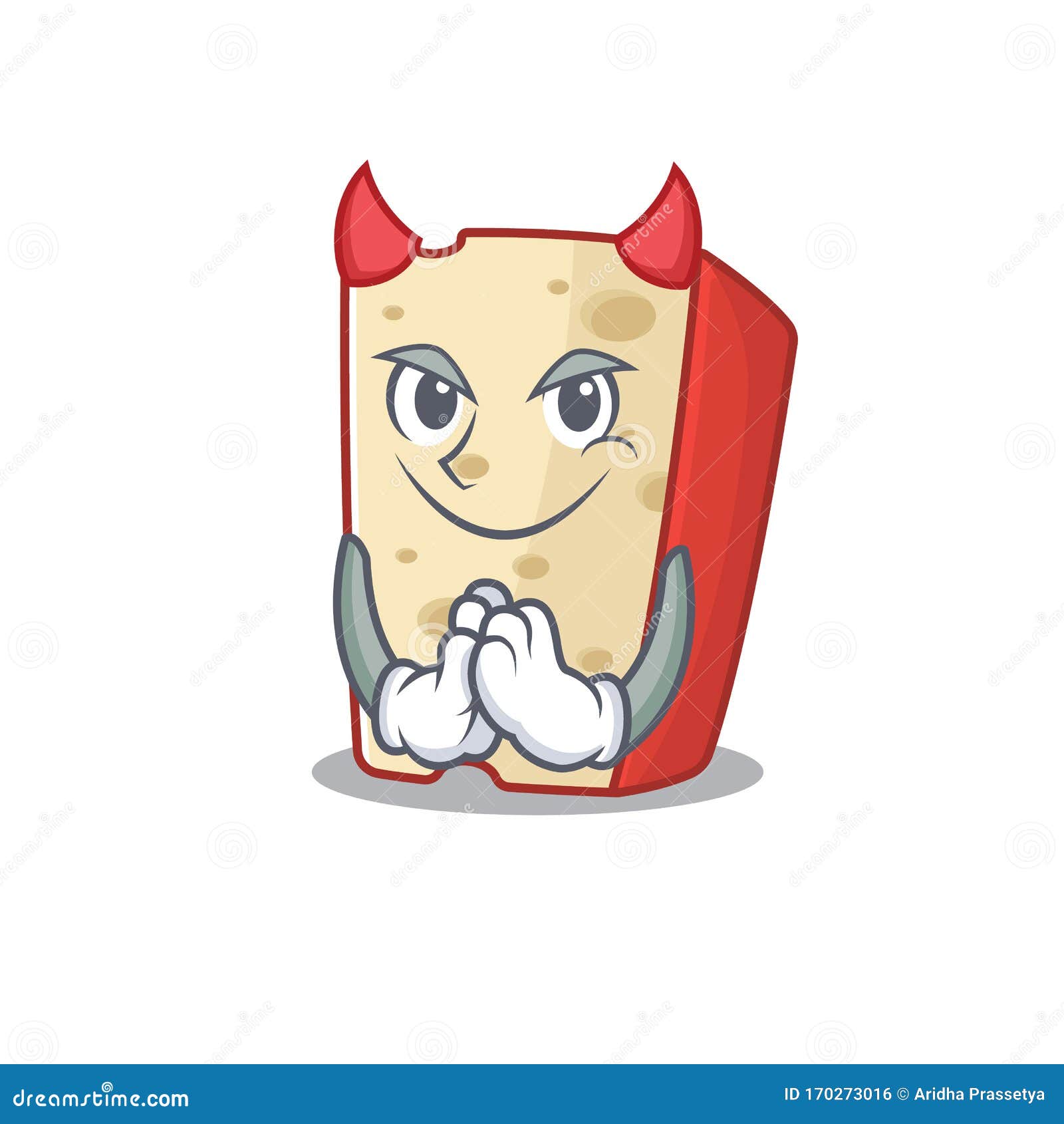 Devil Dutch Cheese Cartoon in Character Design Stock Vector ...