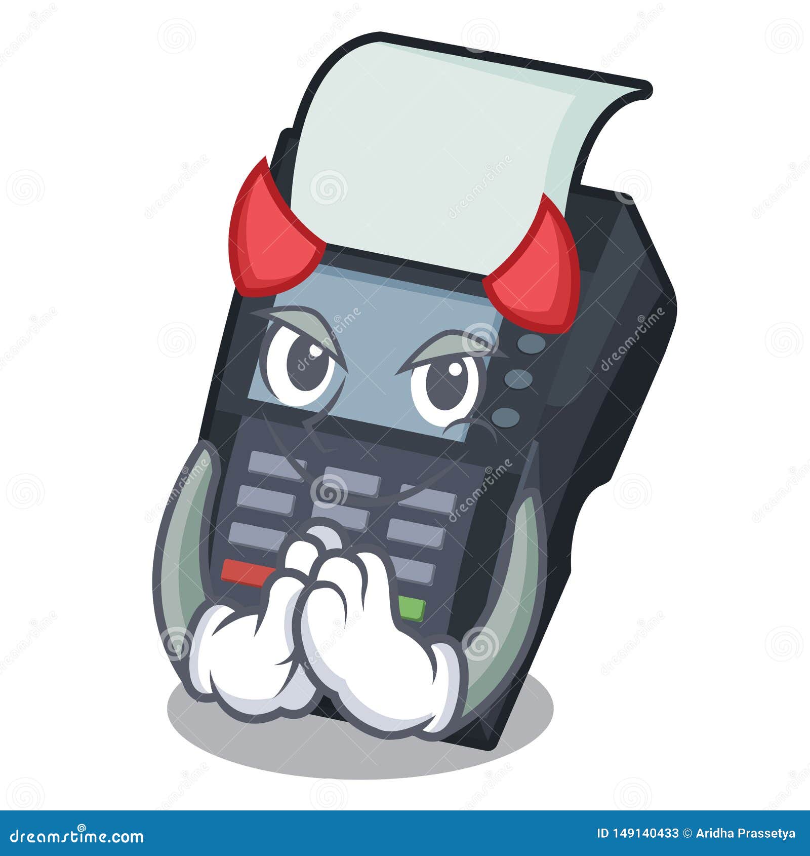 Devil EDC Machine in the Cartoon Shape Stock Vector - Illustration of ...