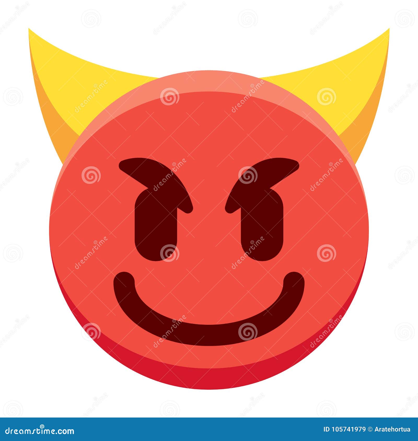 Devil Emoji Isolated on White Background Stock Illustration ...