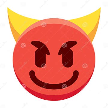 Devil Emoji Isolated on White Background Stock Illustration ...