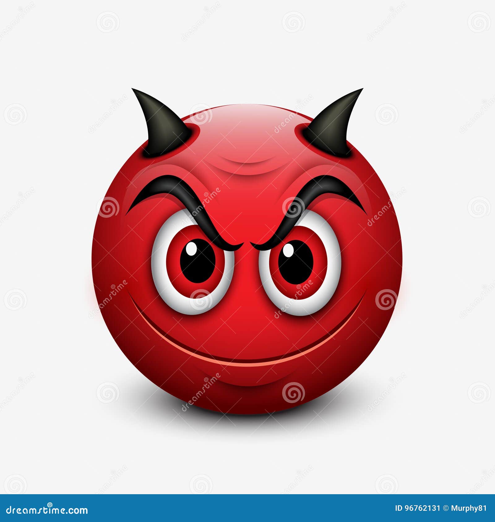Devil Emoticon Isolated on White Background - Emoji - Vector ... Devil Emoticon Isolated on White Background - Emoji - Vector ...