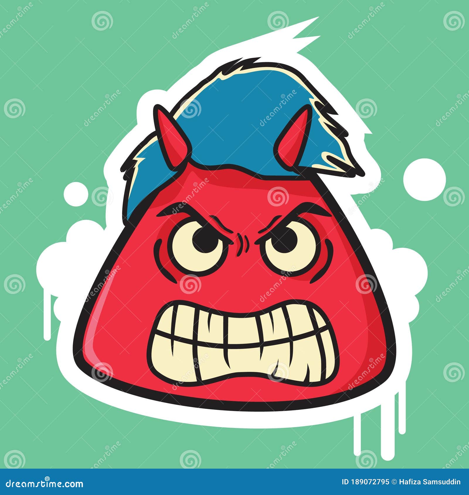 Devil Emoticon. Vector Illustration Decorative Design Stock Vector ...