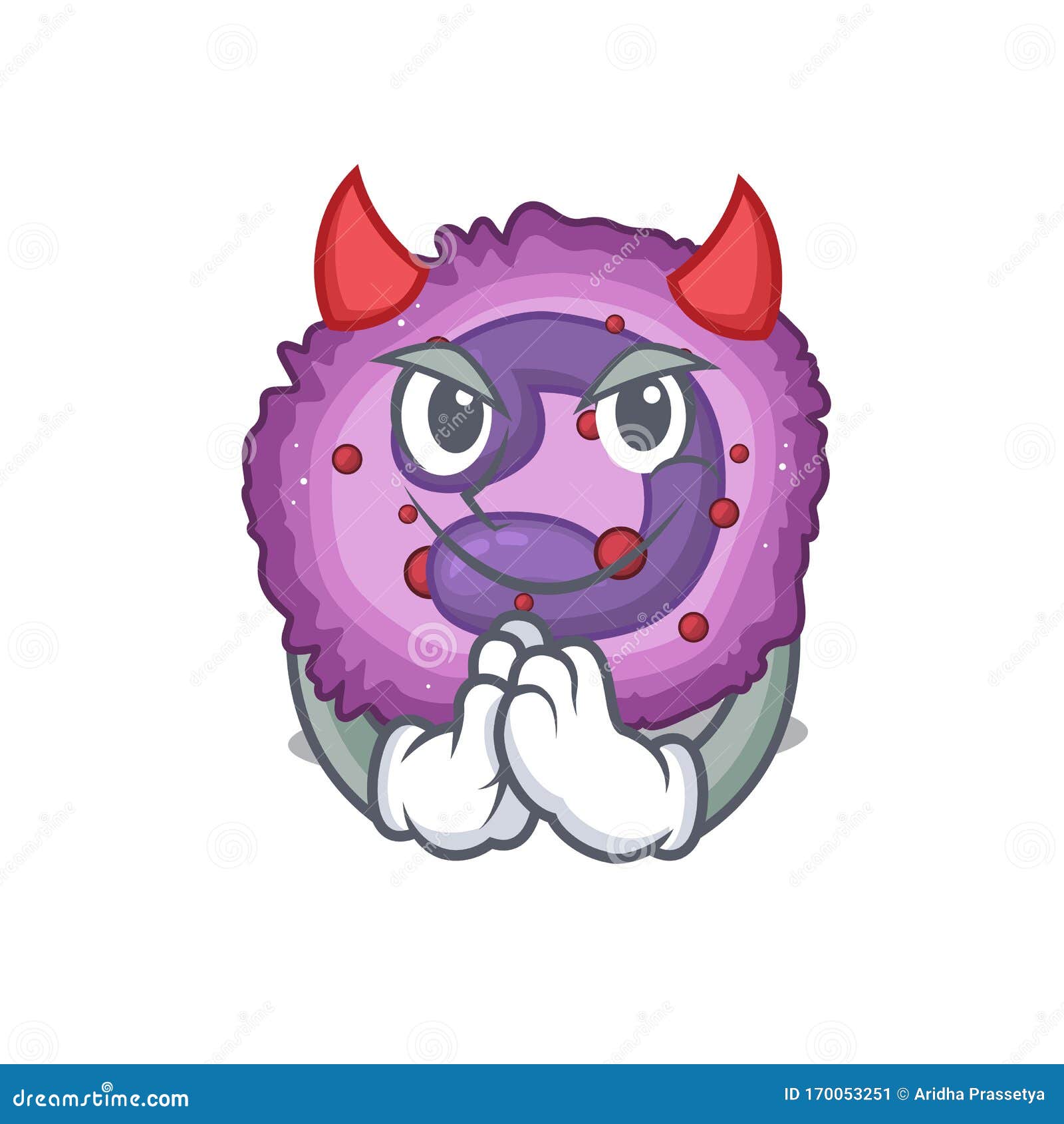 Devil Eosinophil Cell Cartoon in Character Design Stock Vector ...