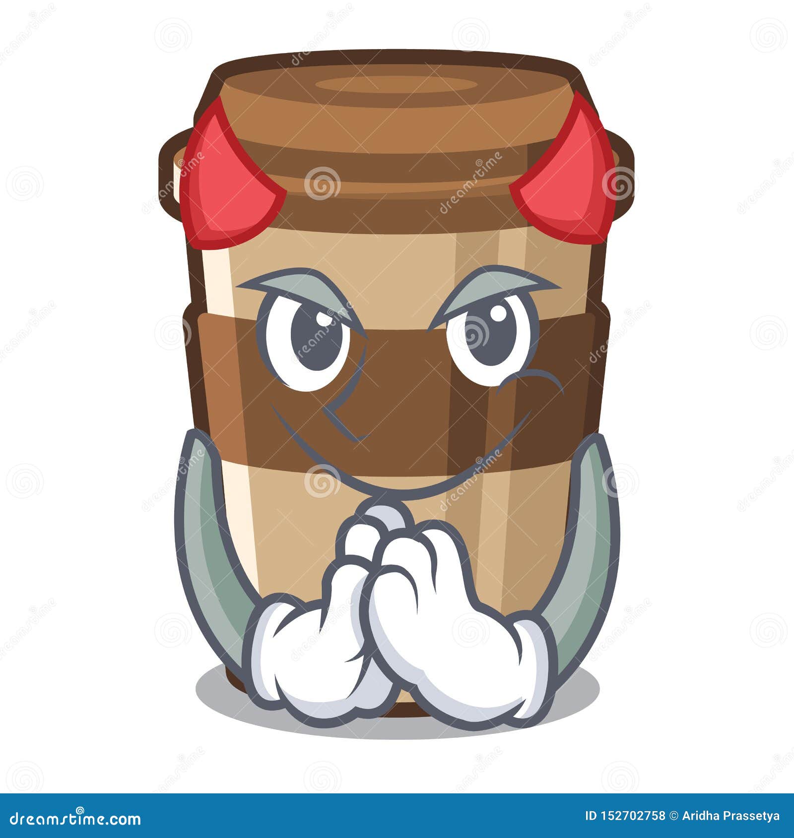 Devil Espresso Poured in the Character Bottle Stock Vector ...