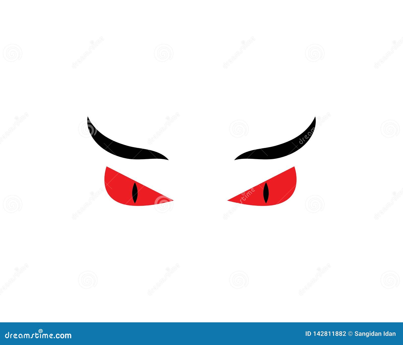 Devil Eye Icon Logo Vector Template Stock Vector - Illustration of ...