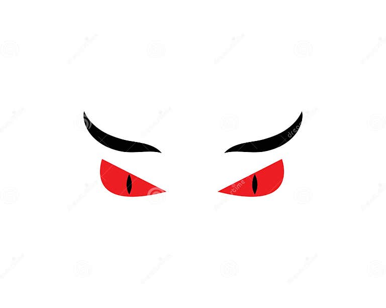 Devil Eye Icon Logo Vector Template Stock Vector - Illustration of ...