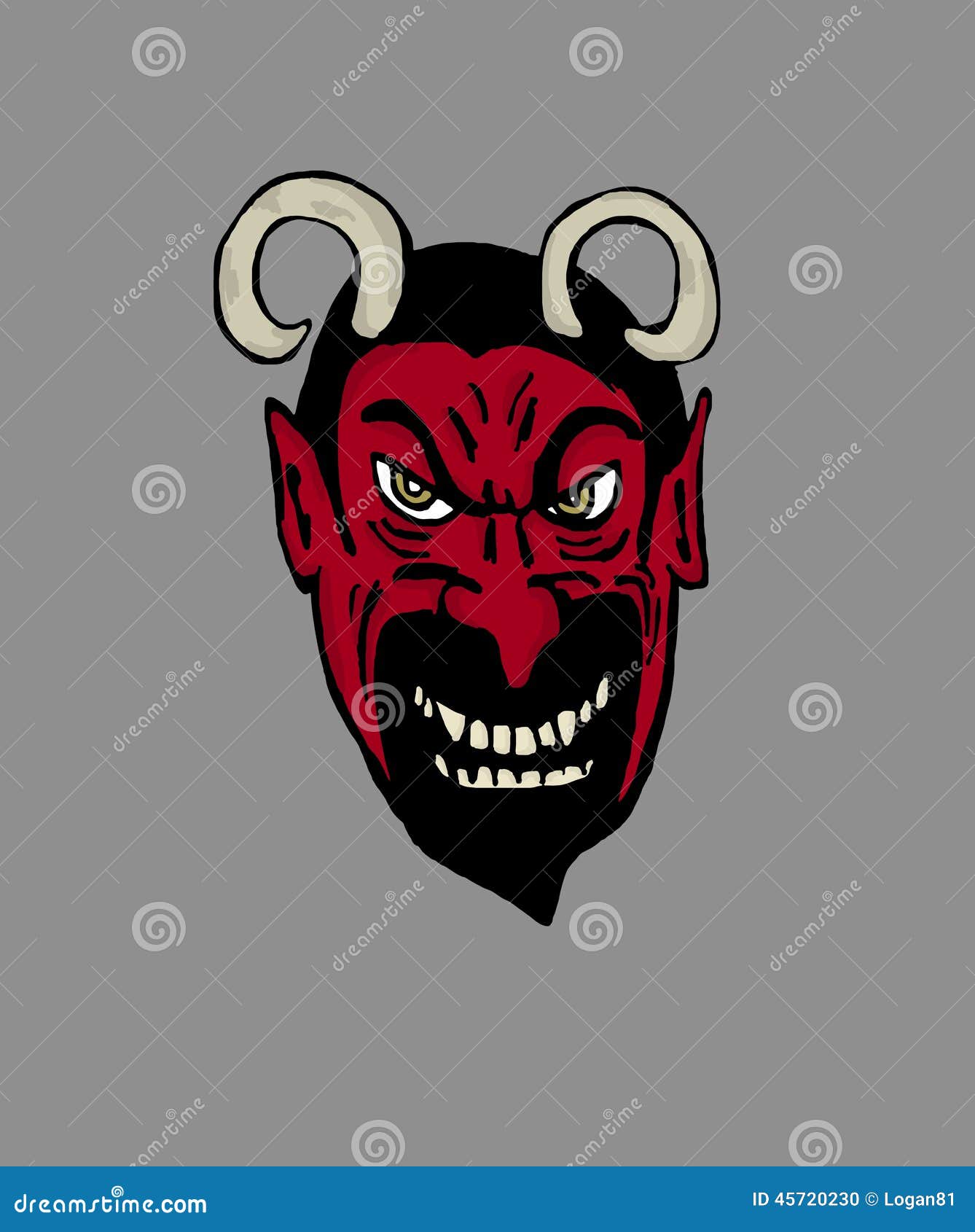 Devil face stock illustration. Illustration of beard - 45720230