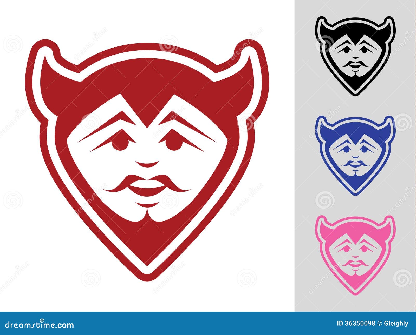 Devil Face Mascot stock vector. Illustration of cute - 36350098