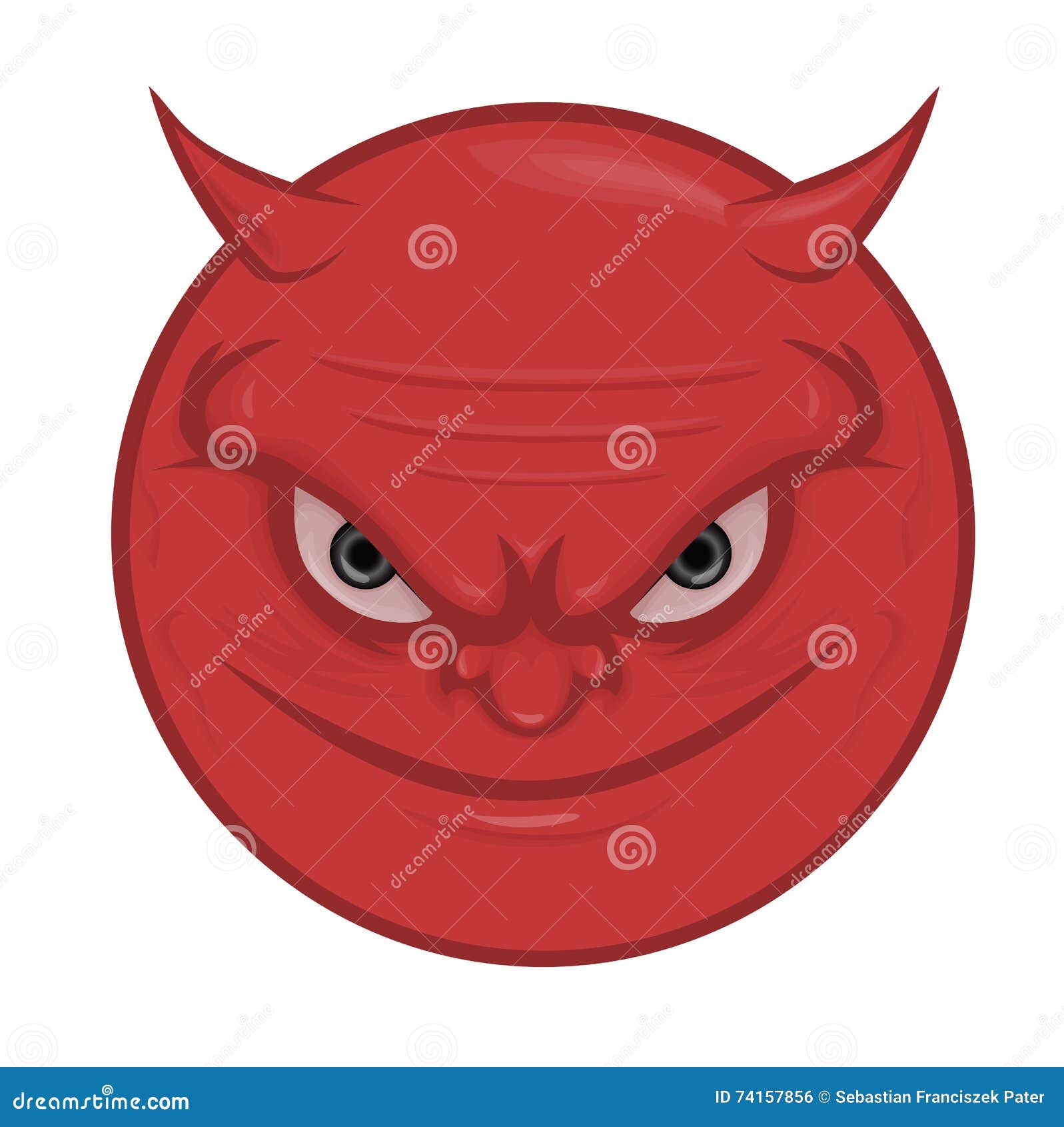 Devil Face stock illustration. Illustration of head, aggressive - 74157856