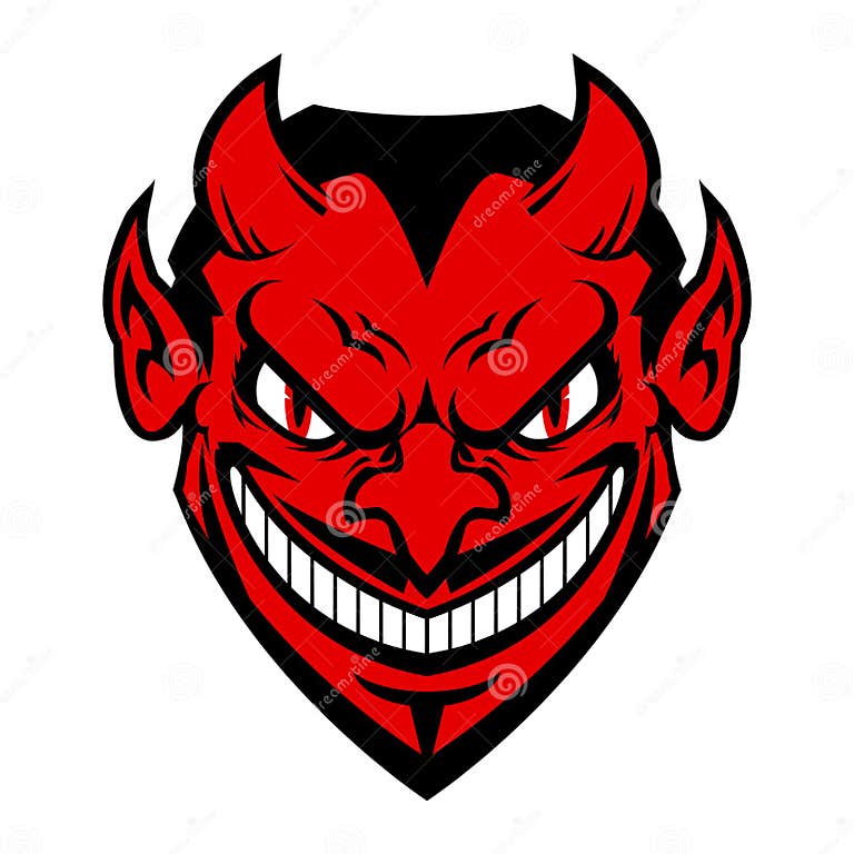 Devil Face stock vector. Illustration of devilish, evil - 57758632