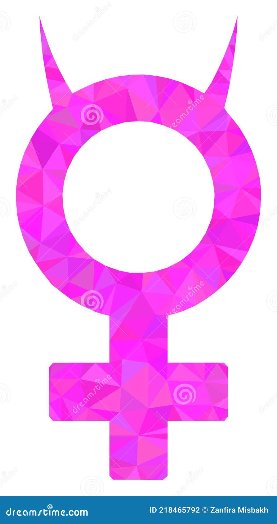 Devil Female Symbol Polygonal Lowpoly Flat Icon Stock Vector ...