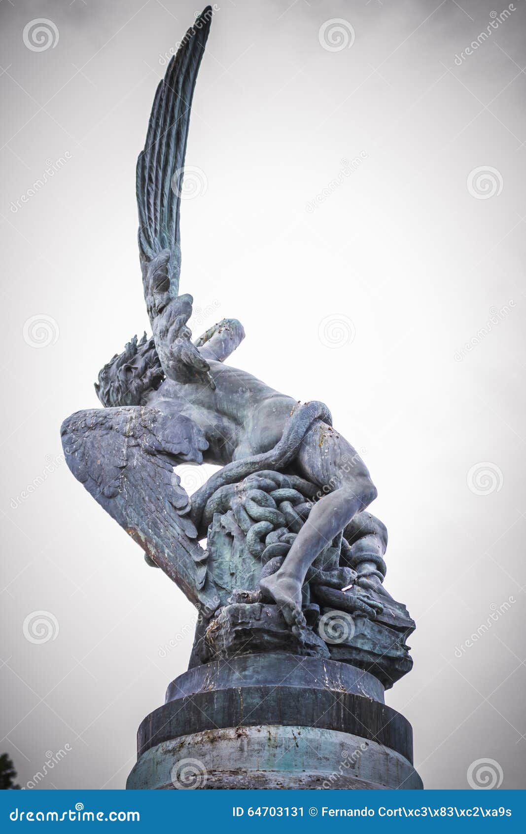 Devil Figure, Bronze Sculpture With Demonic Gargoyles And Monsters ...