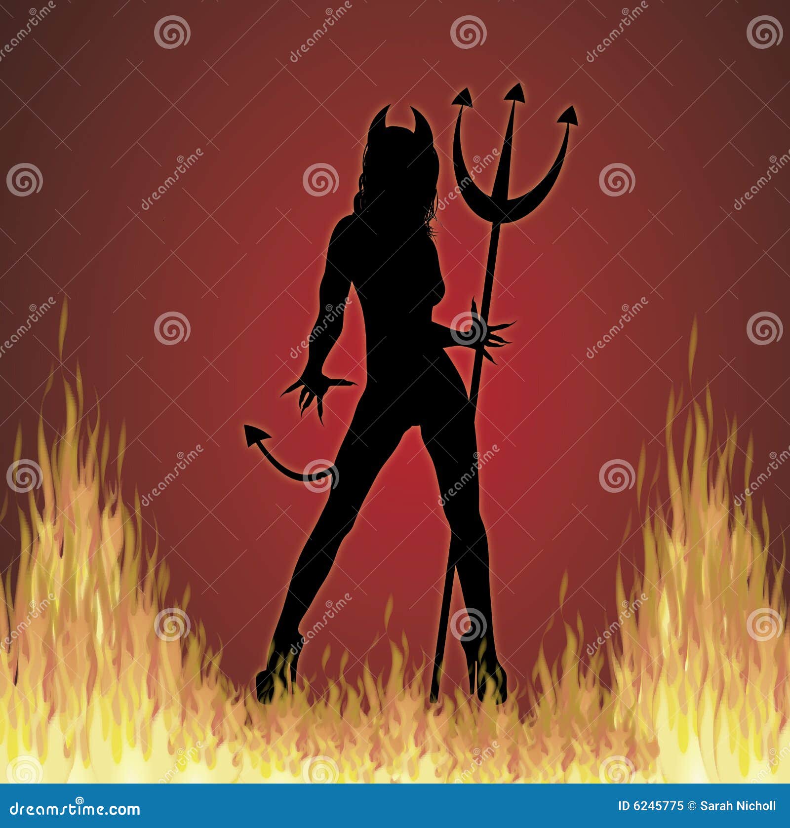She Devil Fire stock illustration. Illustration of death - 6245775