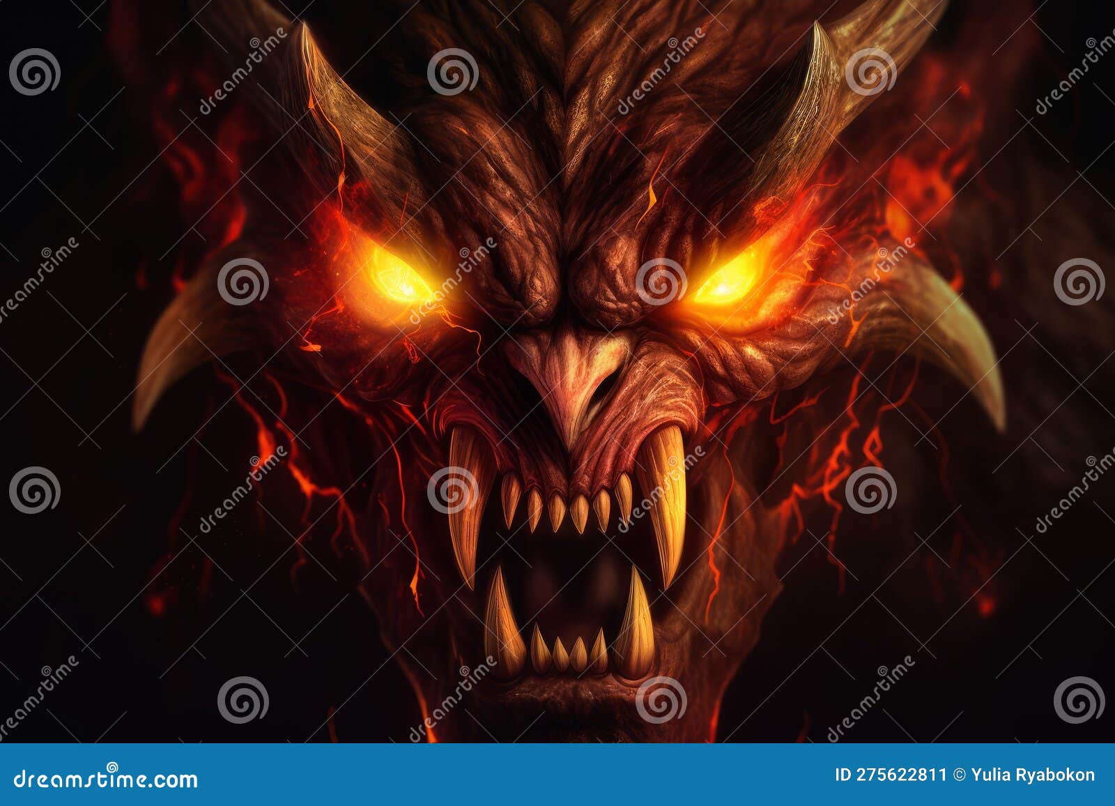 Devil Fire Truck Cartoon In Character Design | CartoonDealer.com #171091457