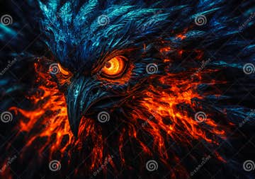 Devil. Demon Head on Fire. AI Generated Stock Illustration ...