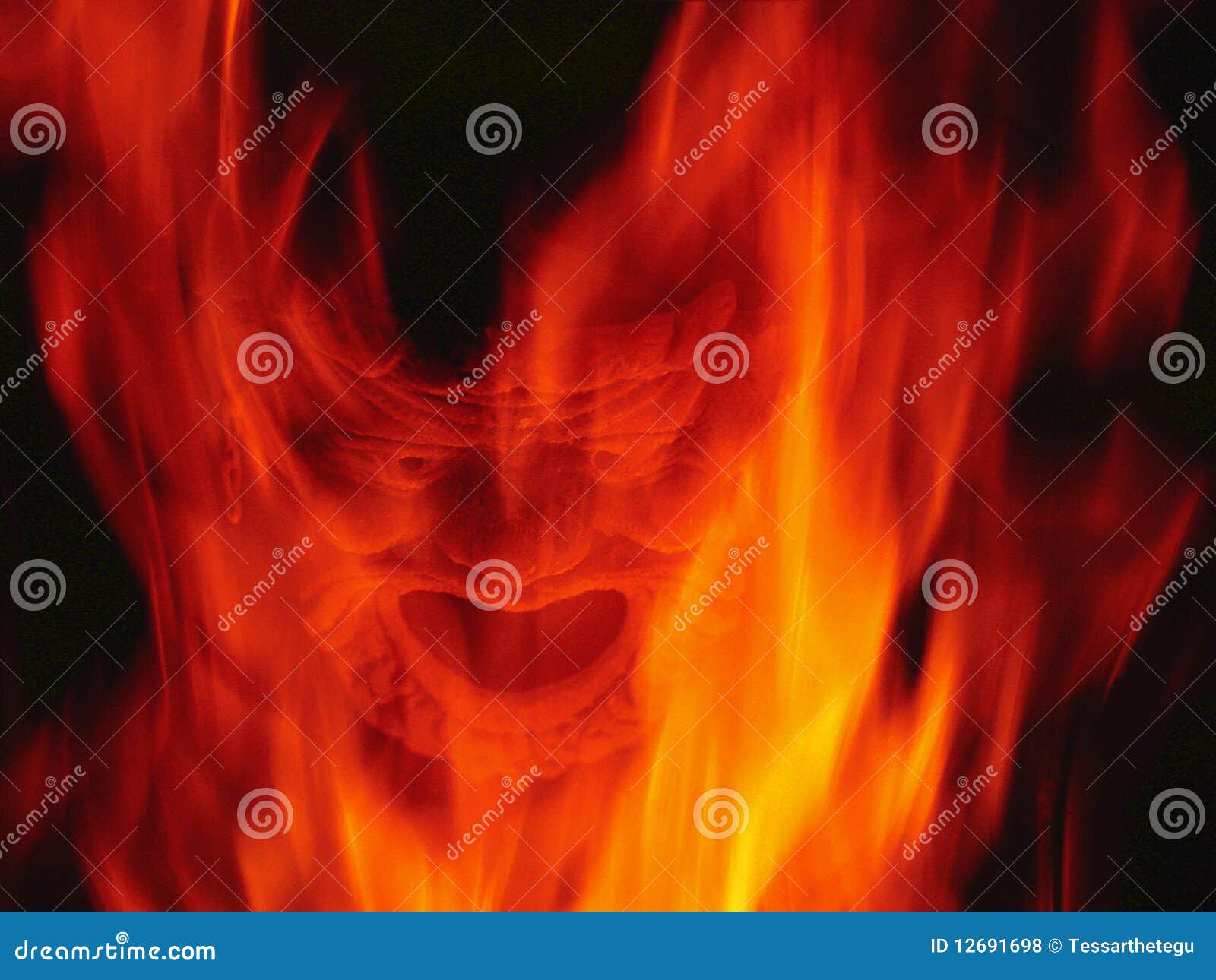 Devil Face In Fire