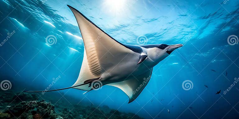 Devil Fish (Mobula Mobular) Also Known As the Giant Devil Ray ...