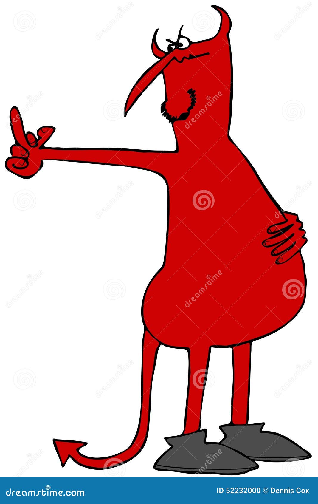 Devil flipping the bird stock illustration. Illustration of flip - 52232000