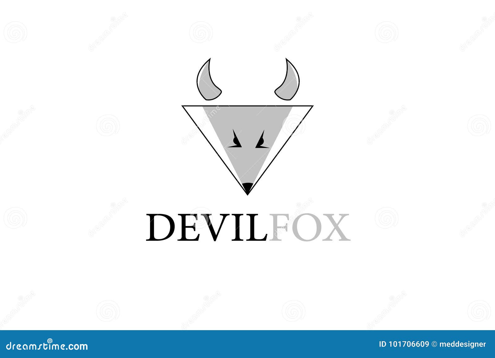 Devil fox animal logo stock vector. Illustration of power - 101706609