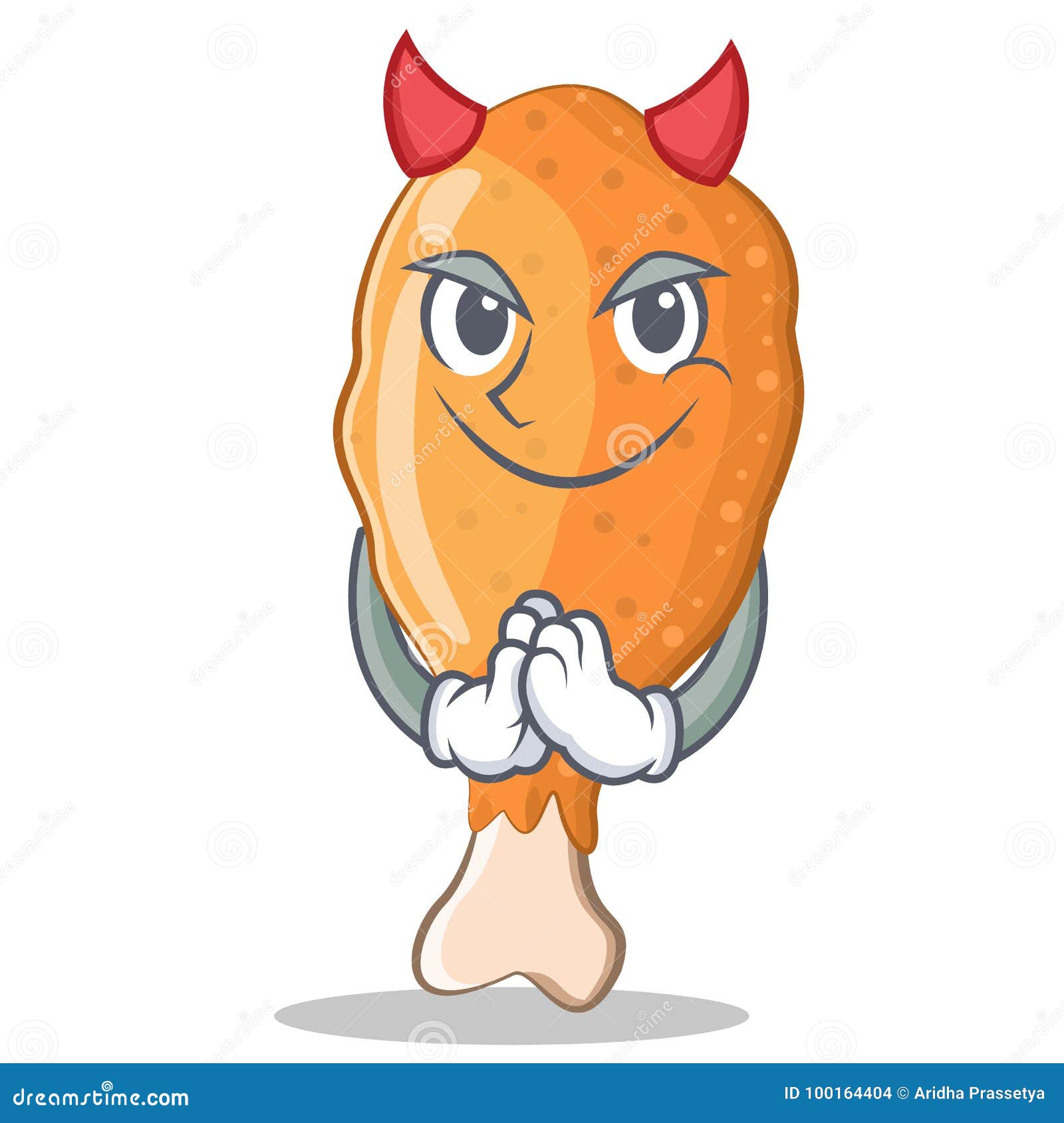 Devil Chicken Biryani Isolated In The Mascot Vector Illustration ...