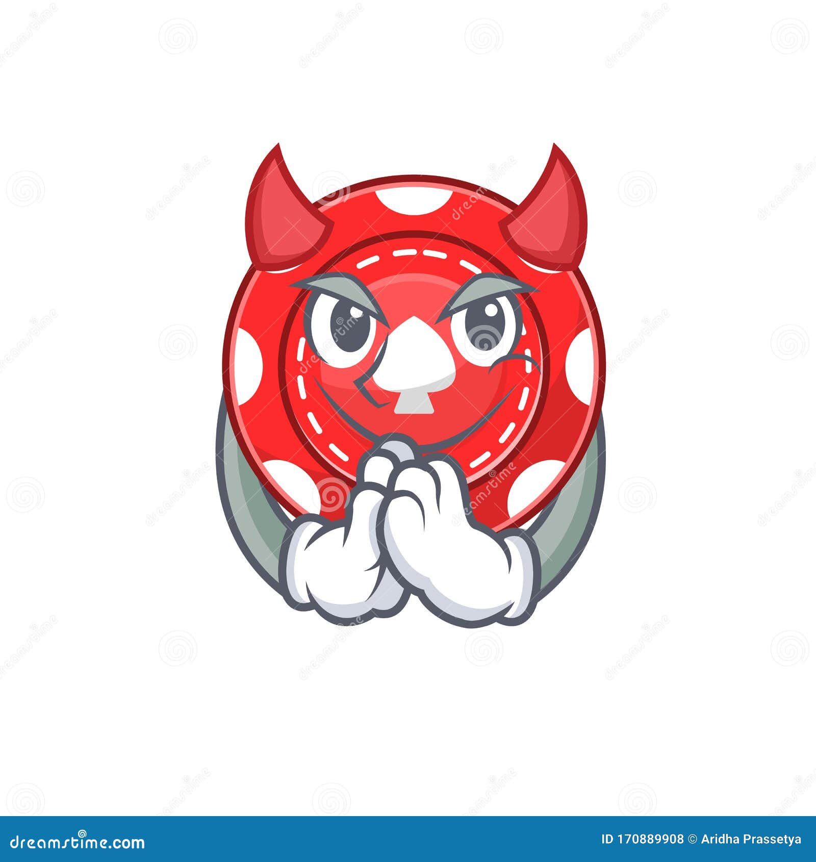 Devil Gambling Chips Cartoon in Character Design Stock Vector ...