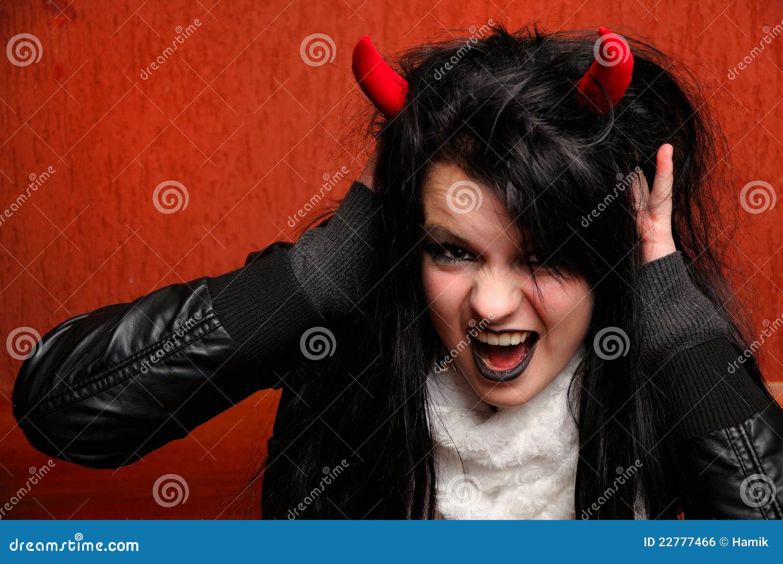 Devil girl stock photo. Image of rest, stand, adult, devil - 22777466