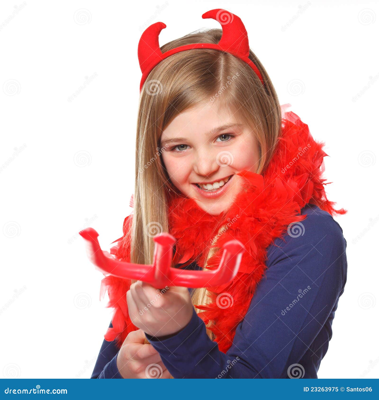 Devil girl stock image. Image of nature, blond, little - 23263975