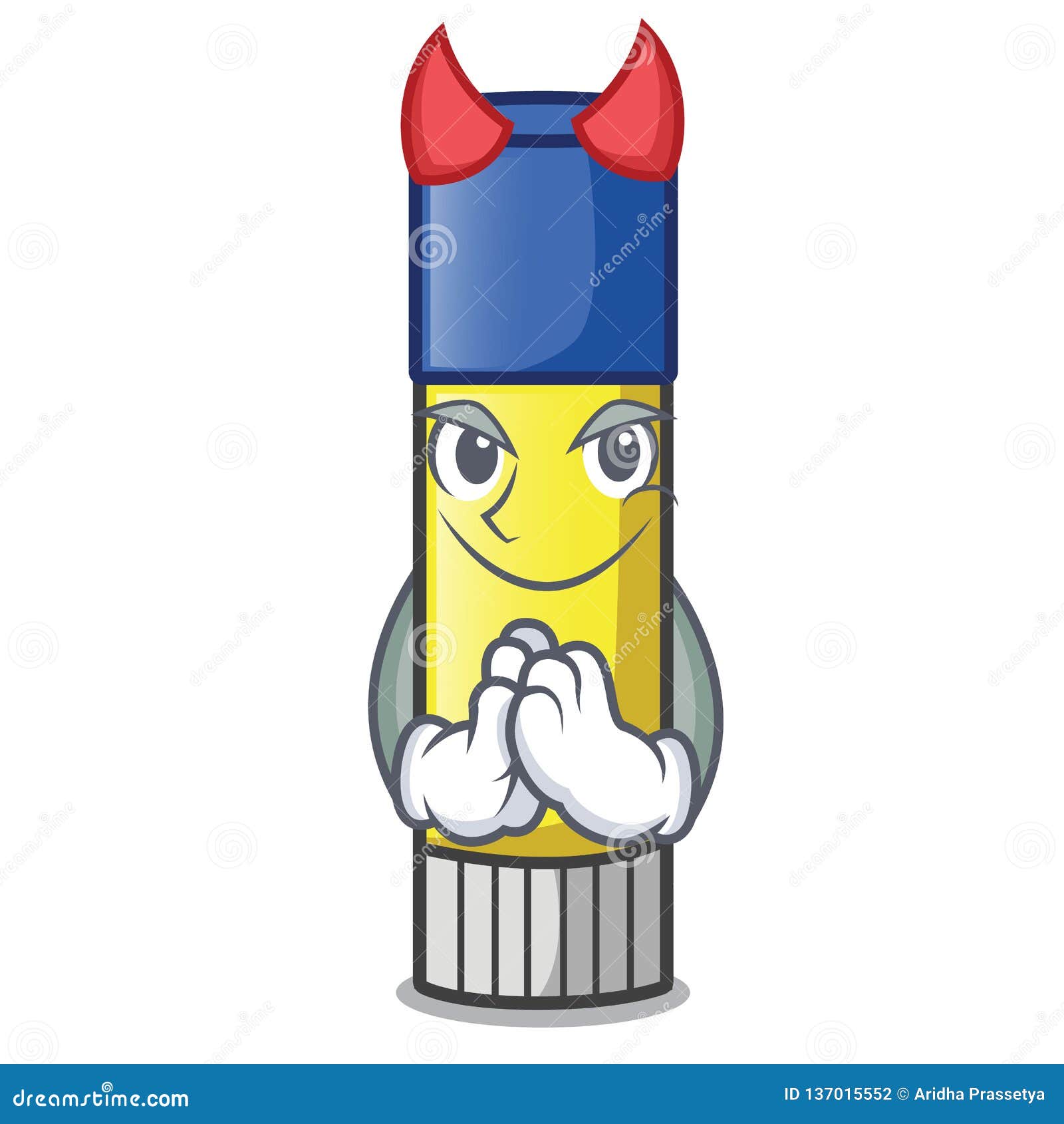 Devil Glue Stick Isolated on the Mascot Stock Vector - Illustration of ...