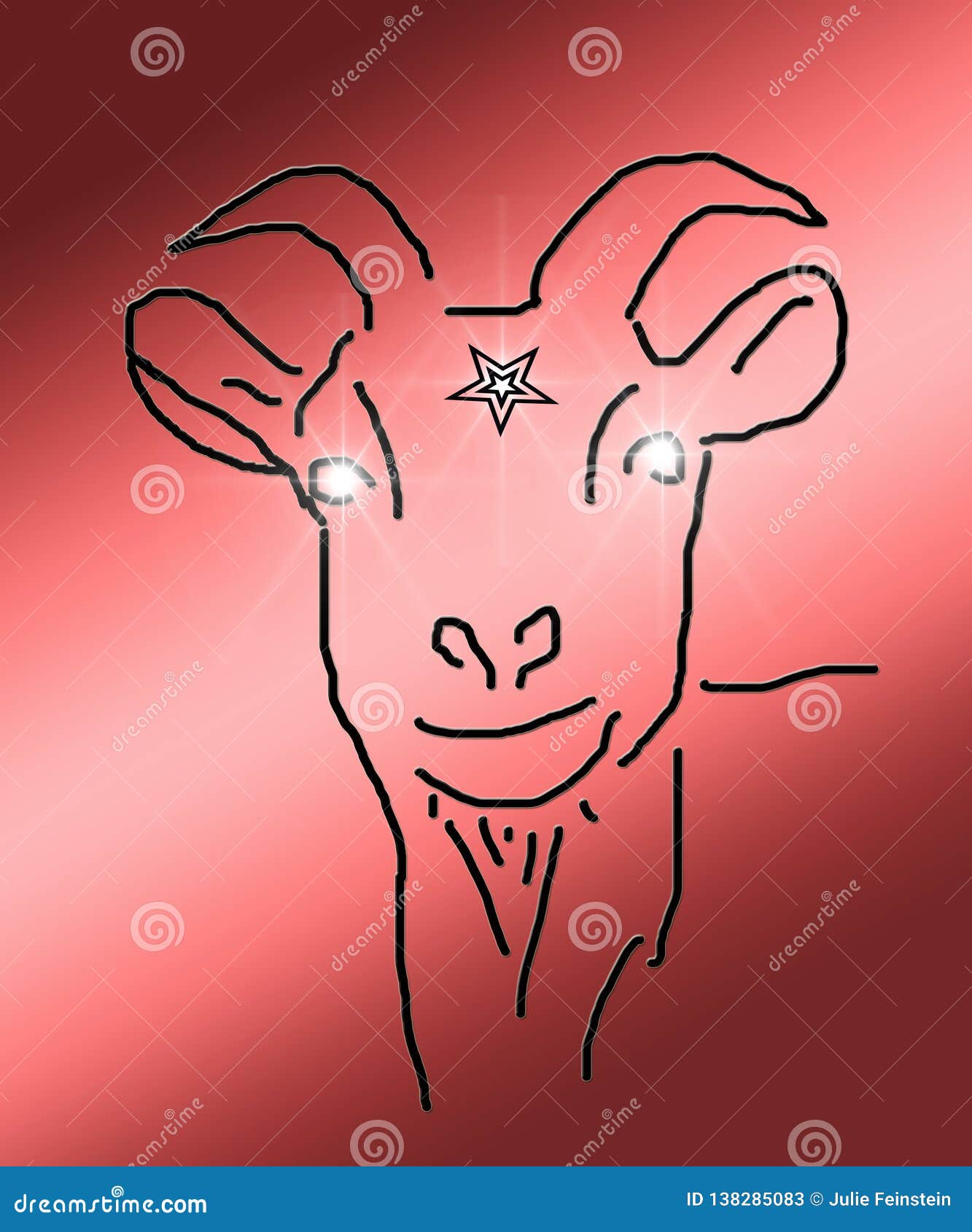 Devil Goat Logo Design Stock Photography | CartoonDealer.com #121175576
