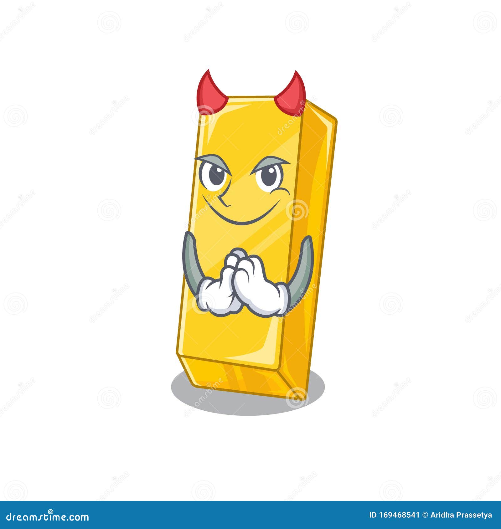 Devil Gold Bar Cartoon in Character Design Stock Vector - Illustration ...