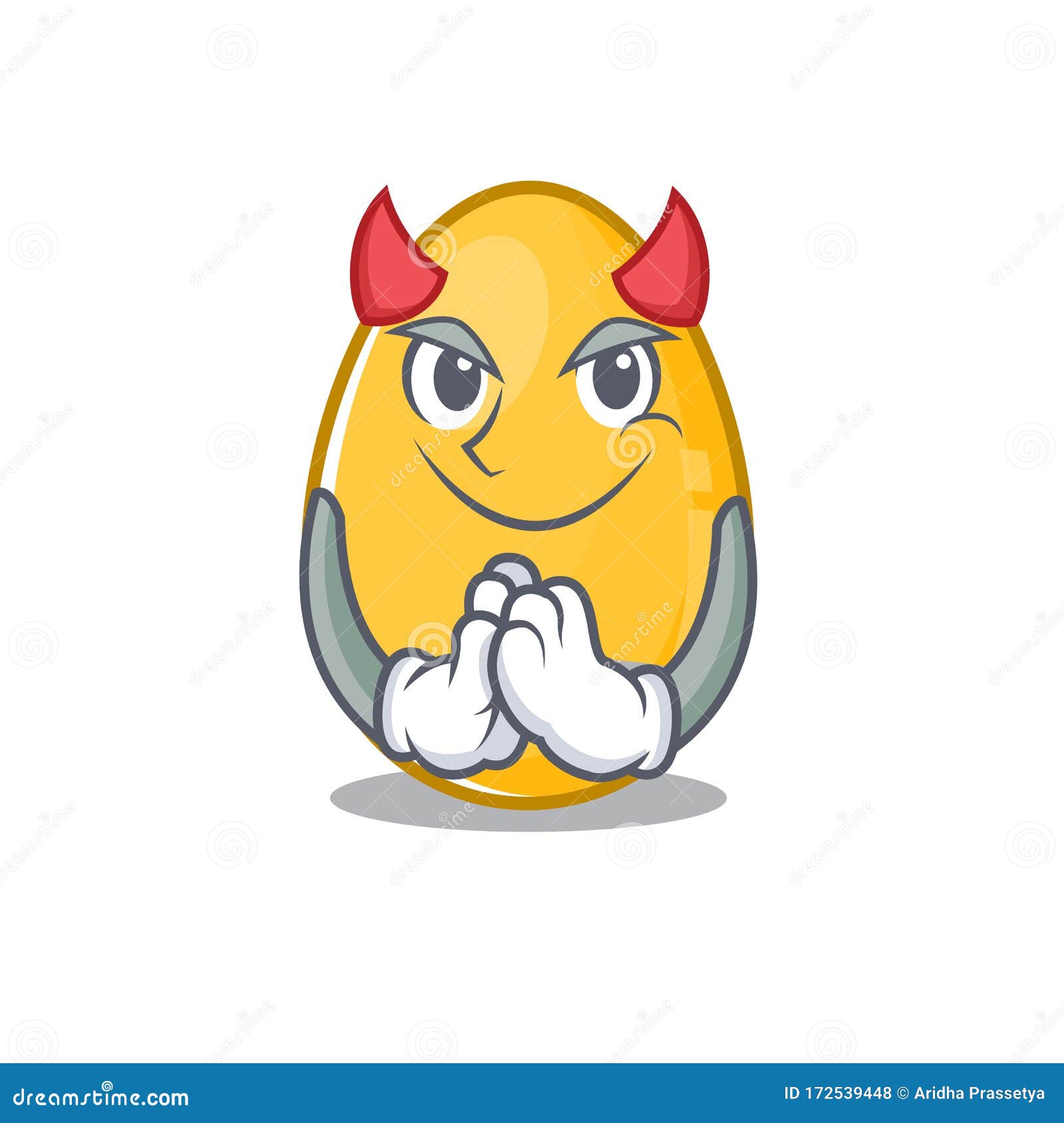 Devil Golden Egg Cartoon in Character Design Stock Vector ...