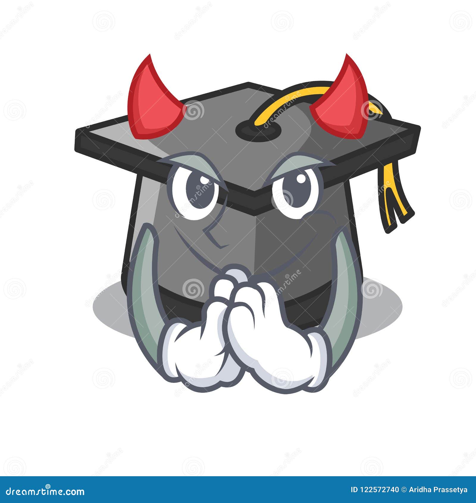 Monster With Graduation Cap And Diploma 3d Illustration Royalty-Free ...