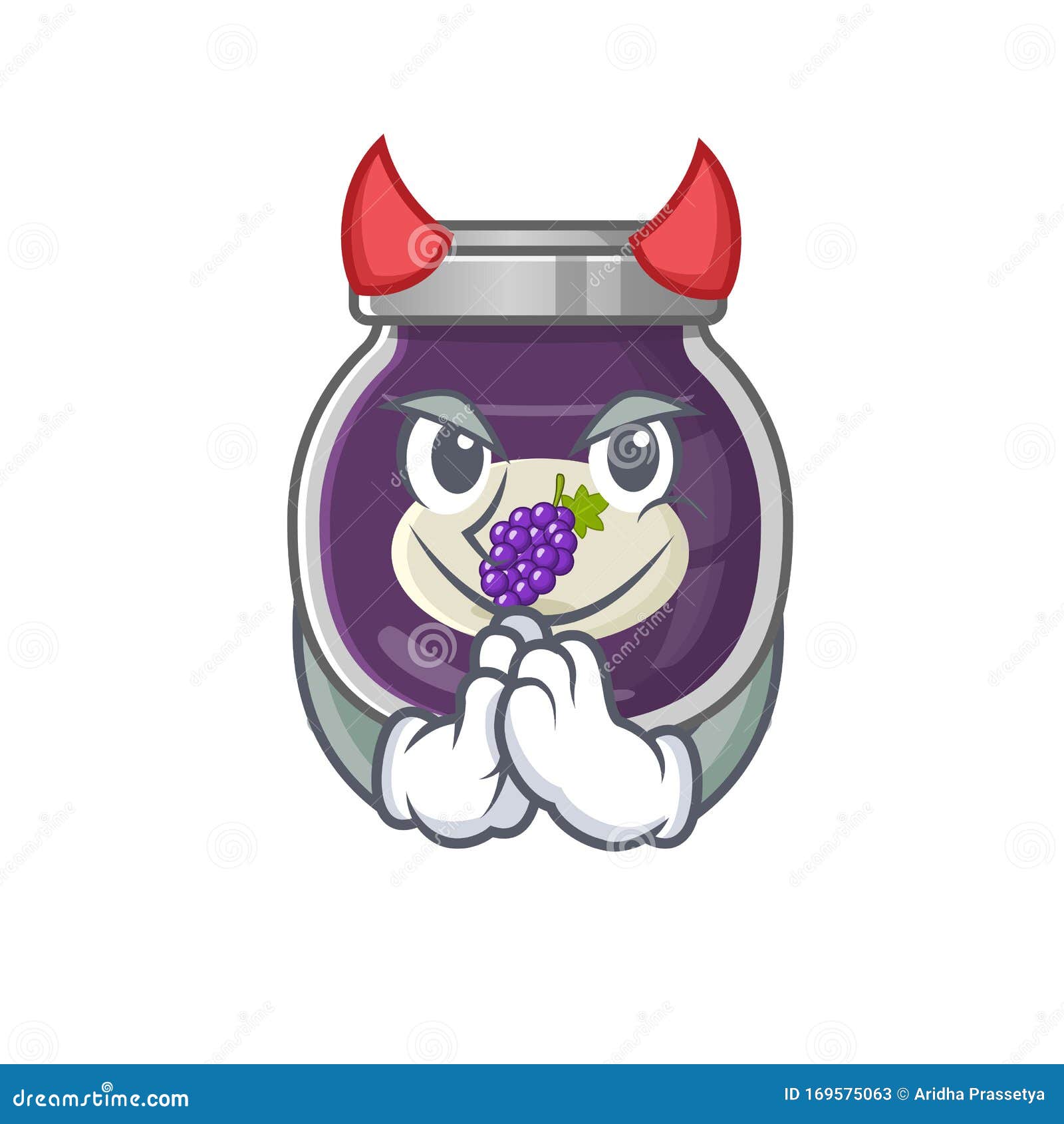 Devil Grape Jam Cartoon in Character Design Stock Vector - Illustration ...