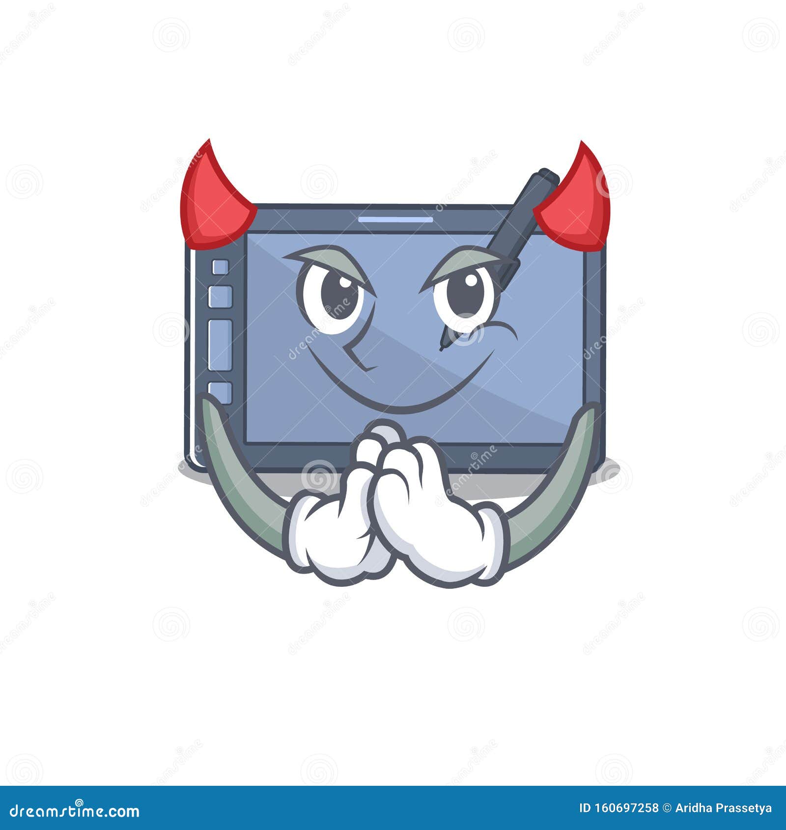 Devil Graphic Tablet Isolated in the Cartoon Stock Vector ...