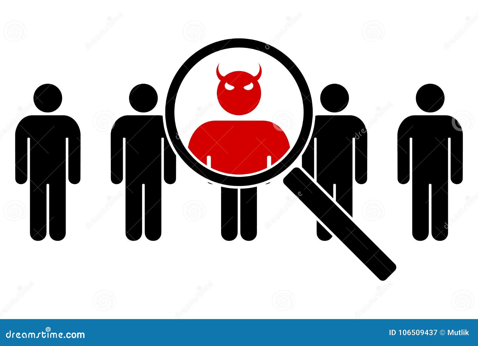The Deceptive Form of a Man Stock Vector - Illustration of human, head ...