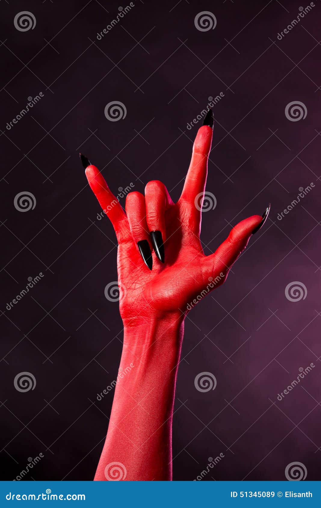 Devil Hand Showing Heavy Metal Gesture Stock Image - Image of female ...