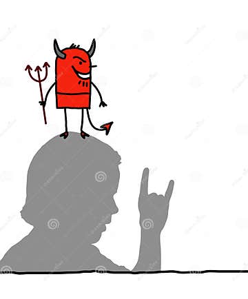 Devil & hand sign stock vector. Illustration of demon - 11733845