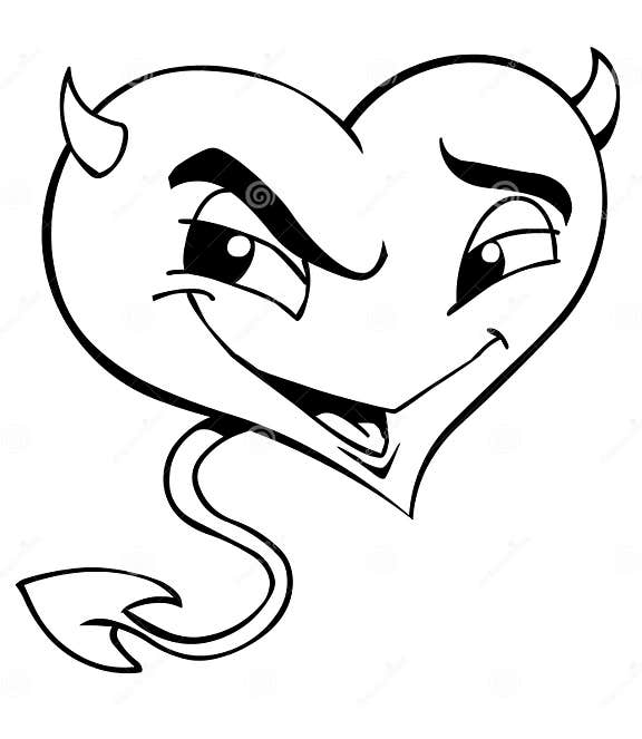 Devil hart stock vector. Illustration of character, couple - 1952090