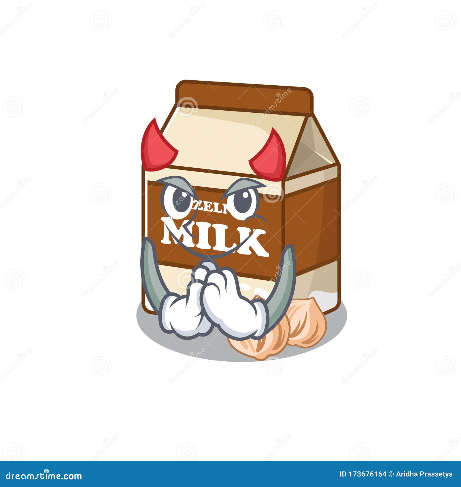 Devil Milk Mushroom Mascot Cartoon Vector Illustration | CartoonDealer ...