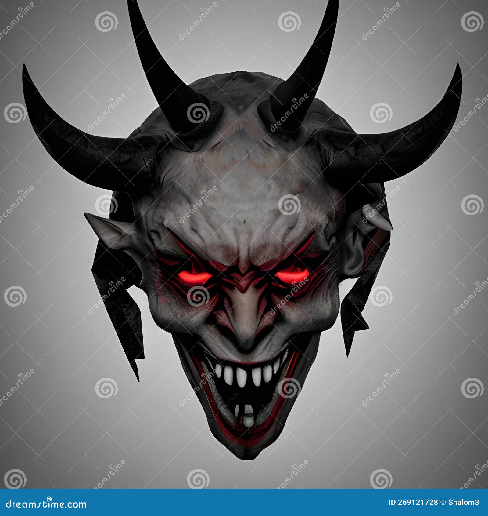 Devil Head in Black with Red Eyes, Fantasy, Ai Generated, Generative AI ...