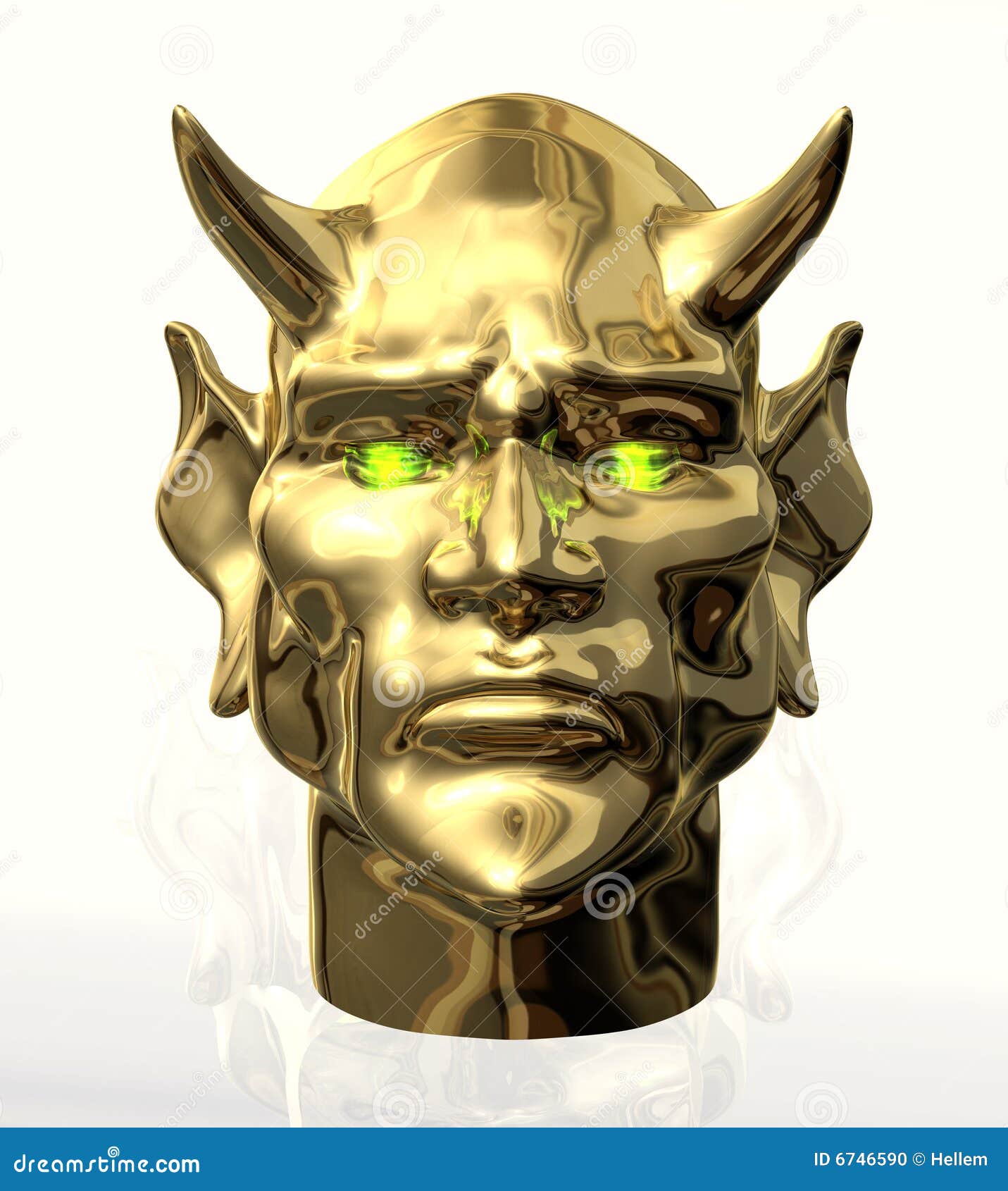 Devil Head Front stock illustration. Illustration of gothic - 6746590