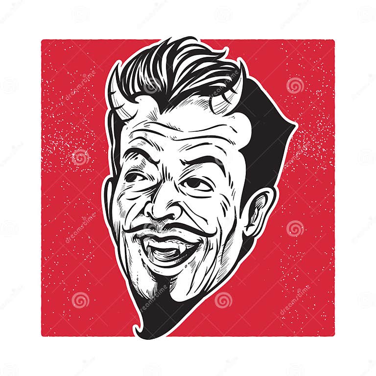 Devil head laughing stock vector. Illustration of horror - 58026721