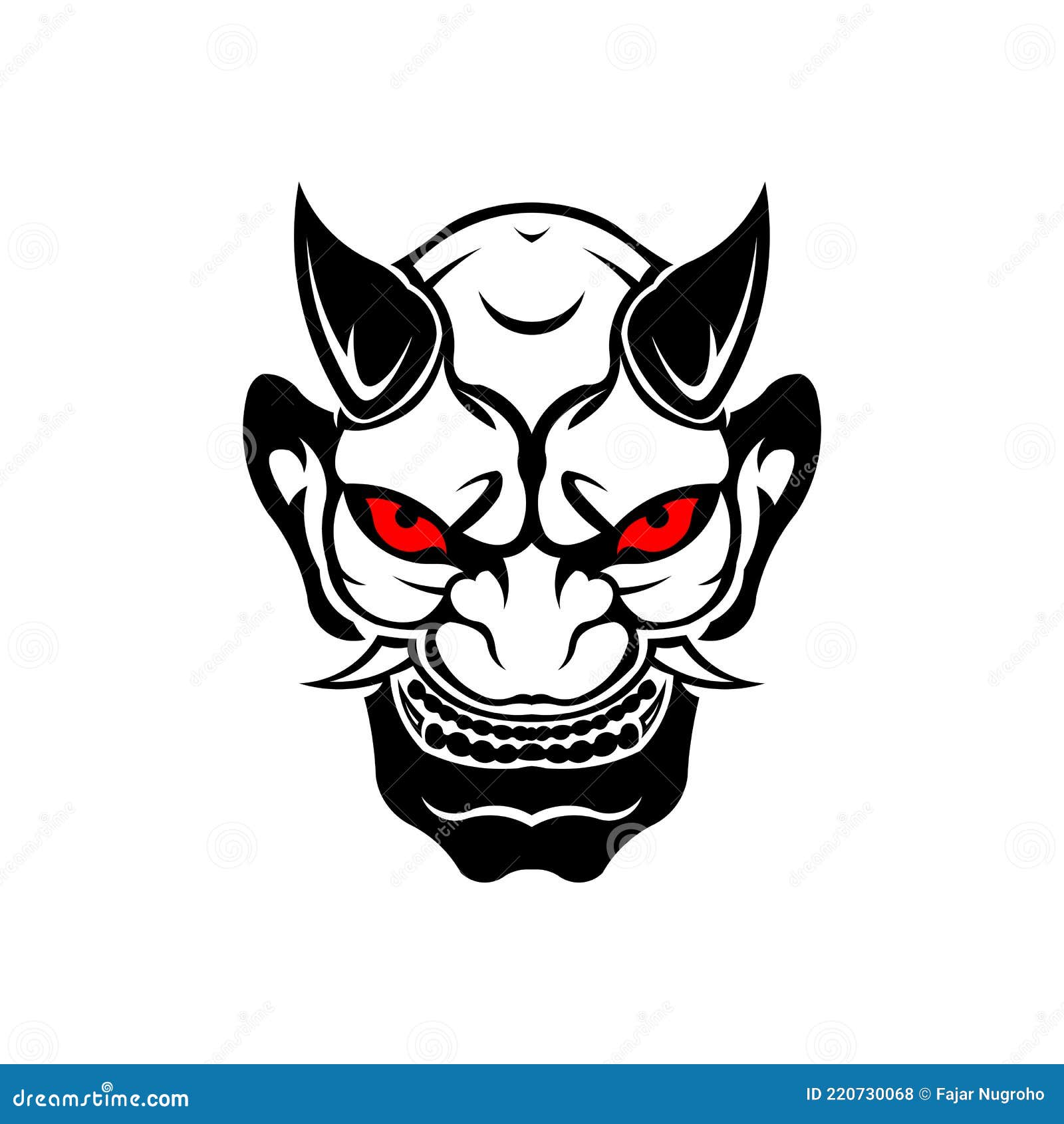 Devil Head or Lucifer Demon Face Stock Vector - Illustration of death ...