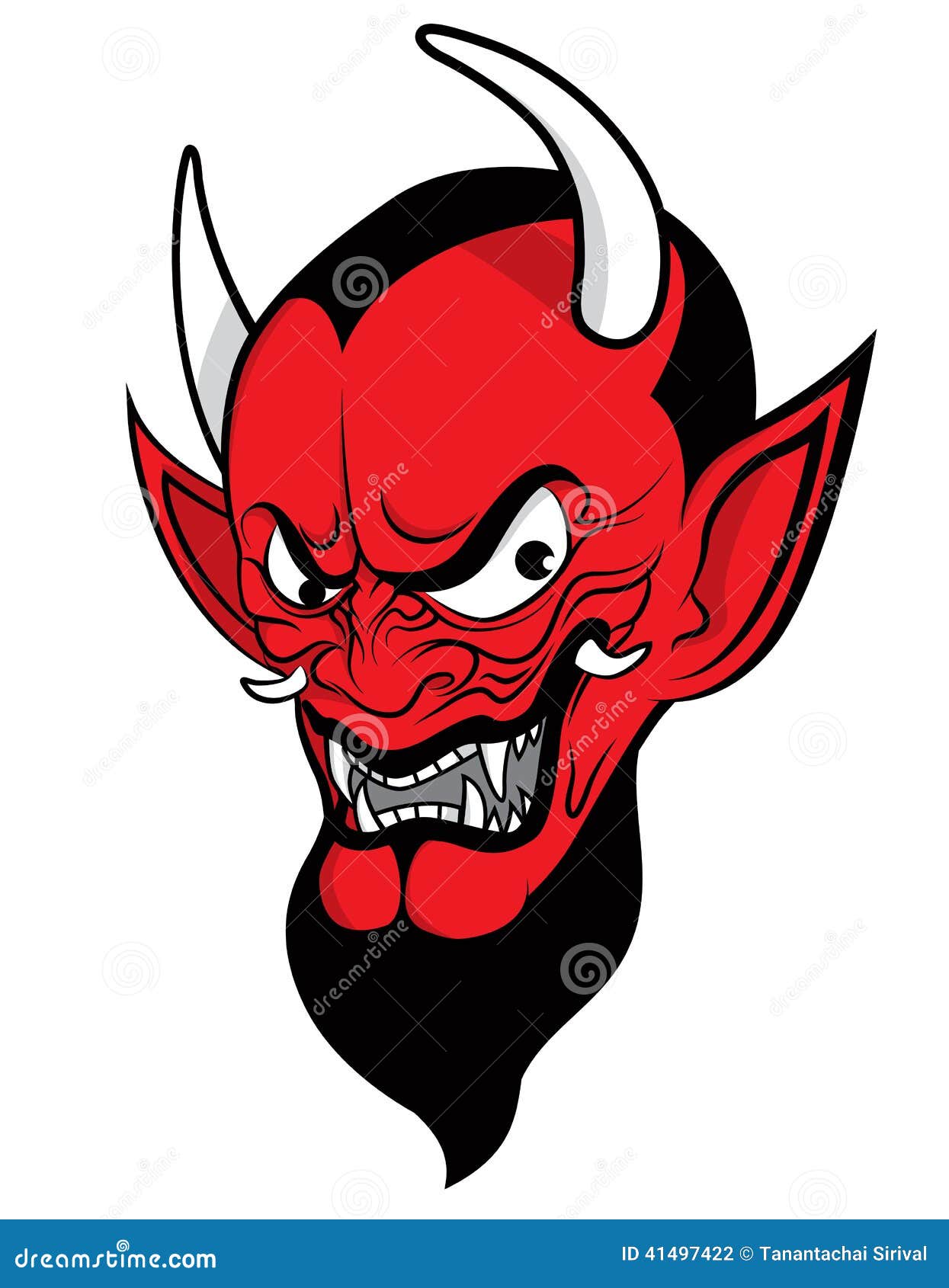 Devil head mascot stock vector. Illustration of smile - 41497422