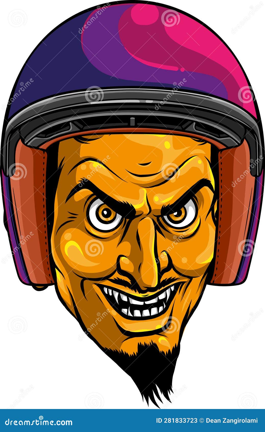 Devil Head Mascot Vector on White Background Stock Vector ...